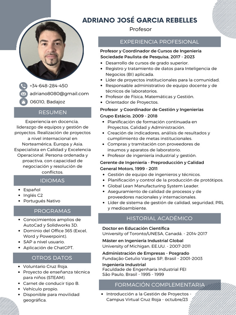 Curriculum AJGR Profe 03nov23 | PDF