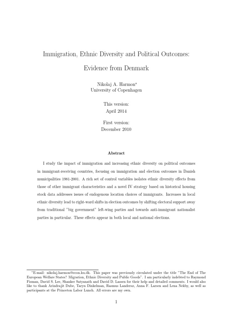 Denmark Immigration | PDF