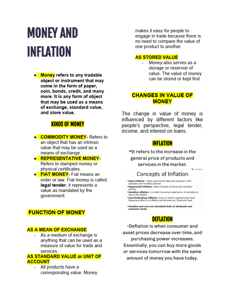 Money and Inflation | PDF | Money | Inflation