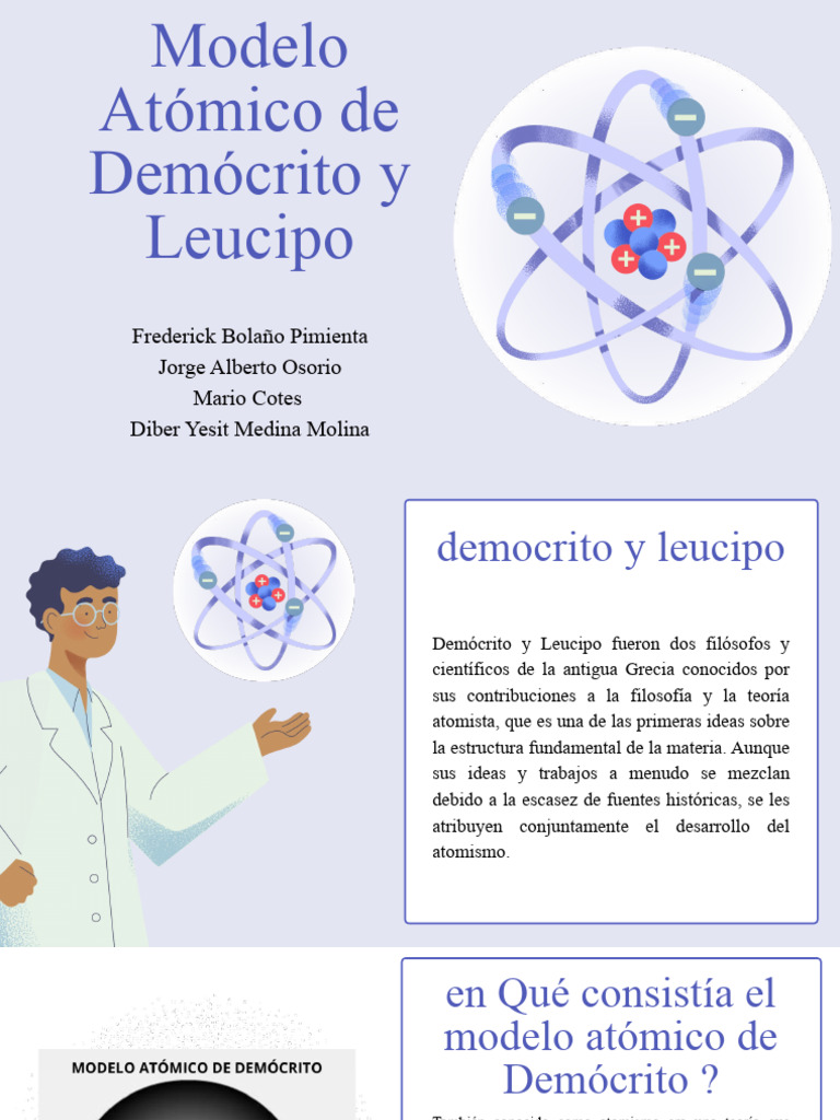 Demócrito y Leucipo (Historia Del Átomo) | PDF