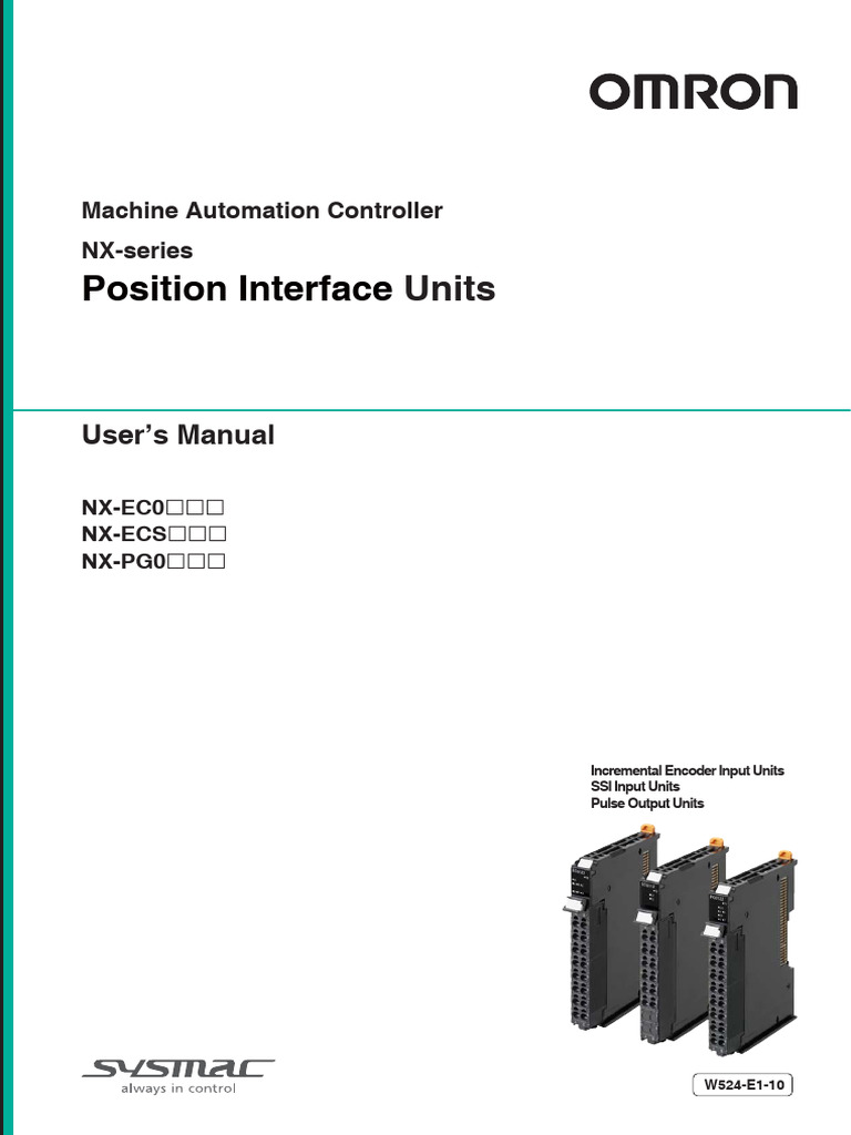 w524 Nx-Series Position Interface Units Users Manual en | PDF