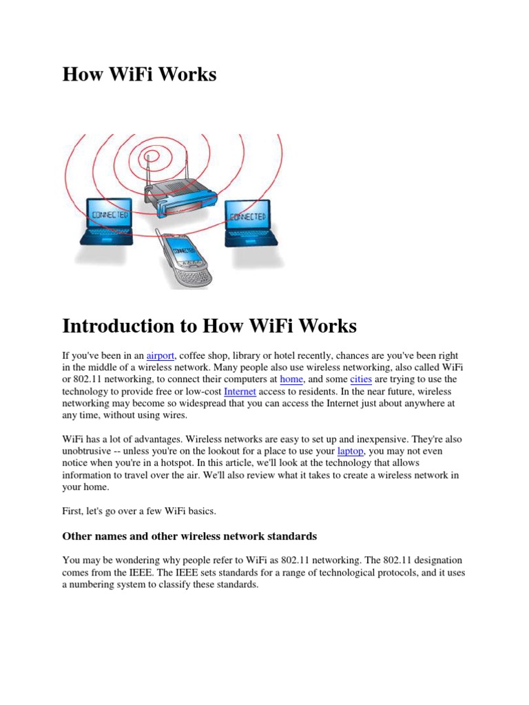 How WiFi Works | PDF | Wi Fi | Ieee 802.11