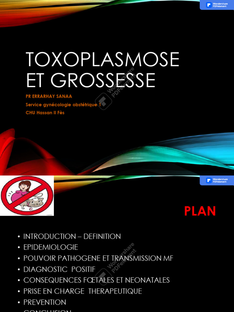 Toxoplasmose et grossesse : traitement et risques | PDF | Sérologie ...