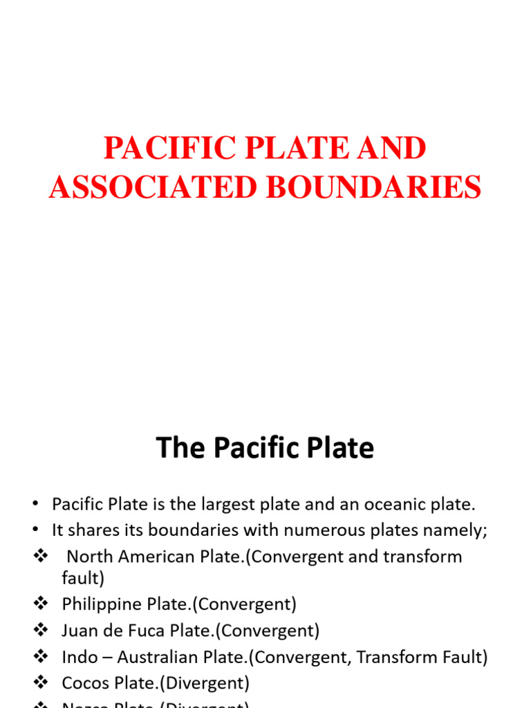 Pacific Plates and Associated Boundaries | PDF