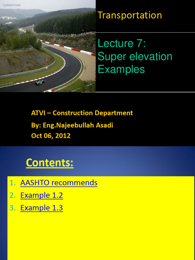 Super Elevation | PDF