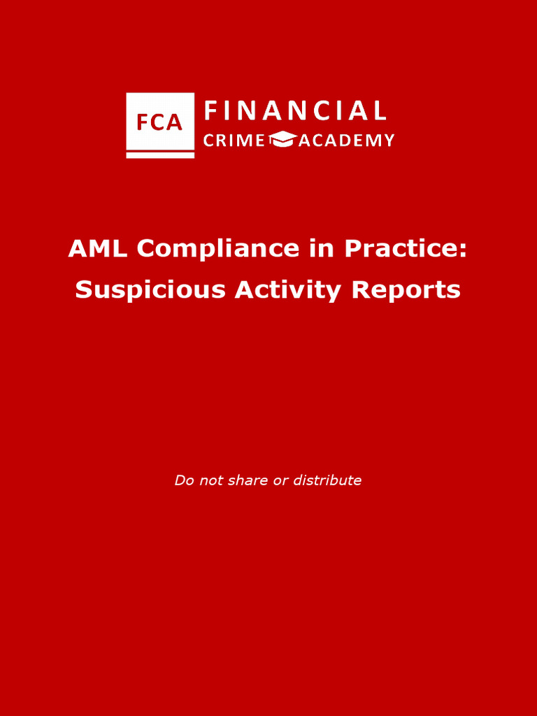5.1 PDF AML Compliance in Practice - Suspicious Activity Reports | PDF ...