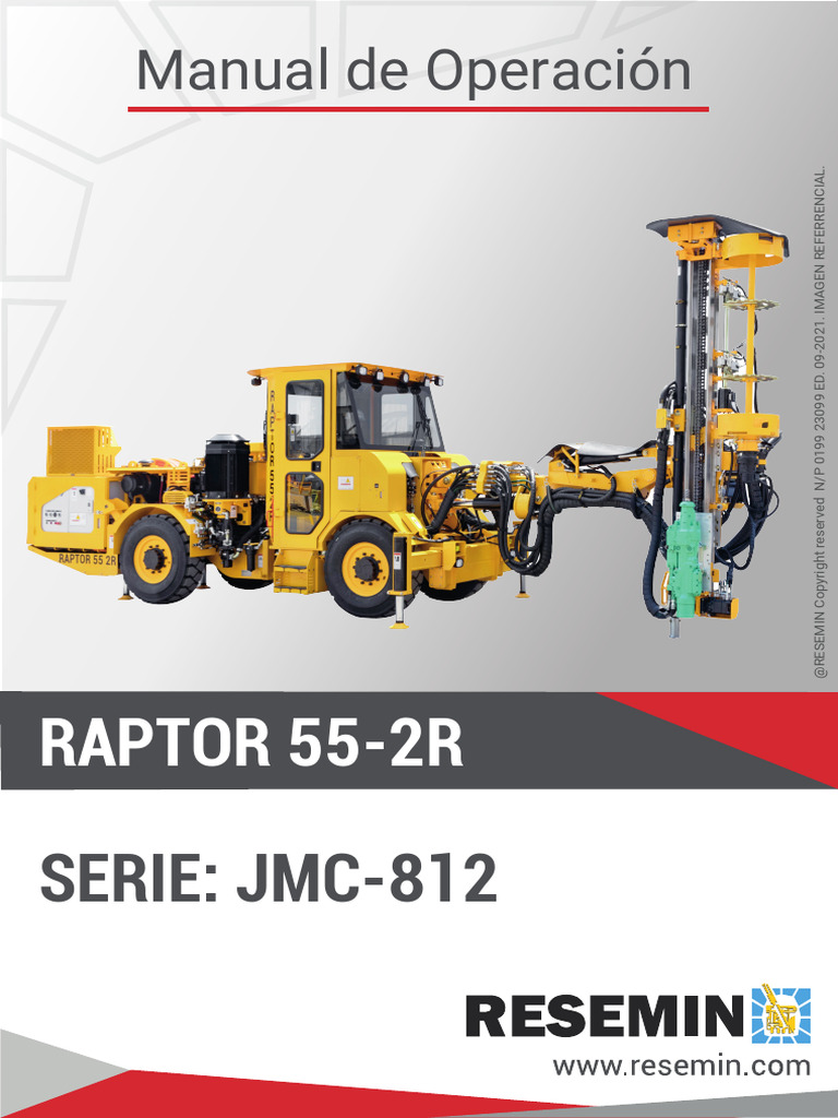 Manual de Operación Raptor 55-2r - jmc-812 | PDF | Daños y perjuicios | Riesgo