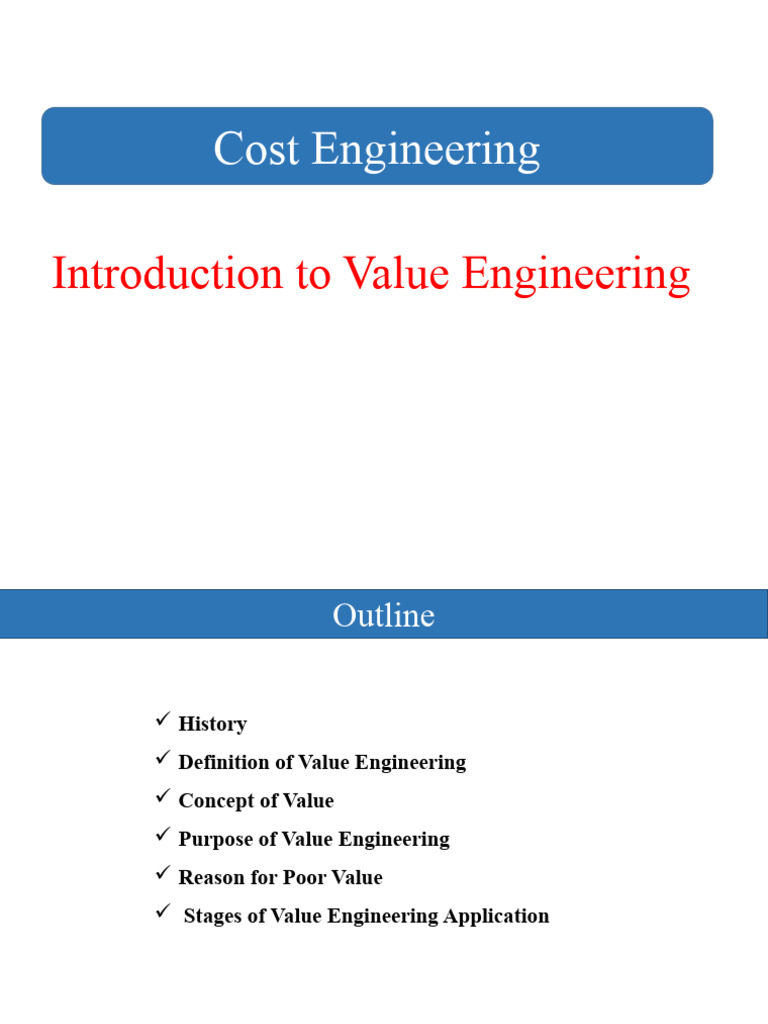 Value Engineering | PDF