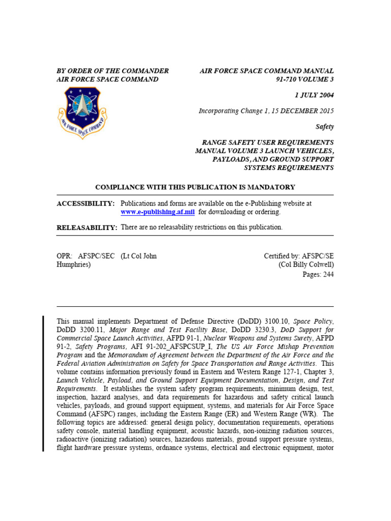 Afspcman 91-710 | PDF | Nondestructive Testing | Telephone