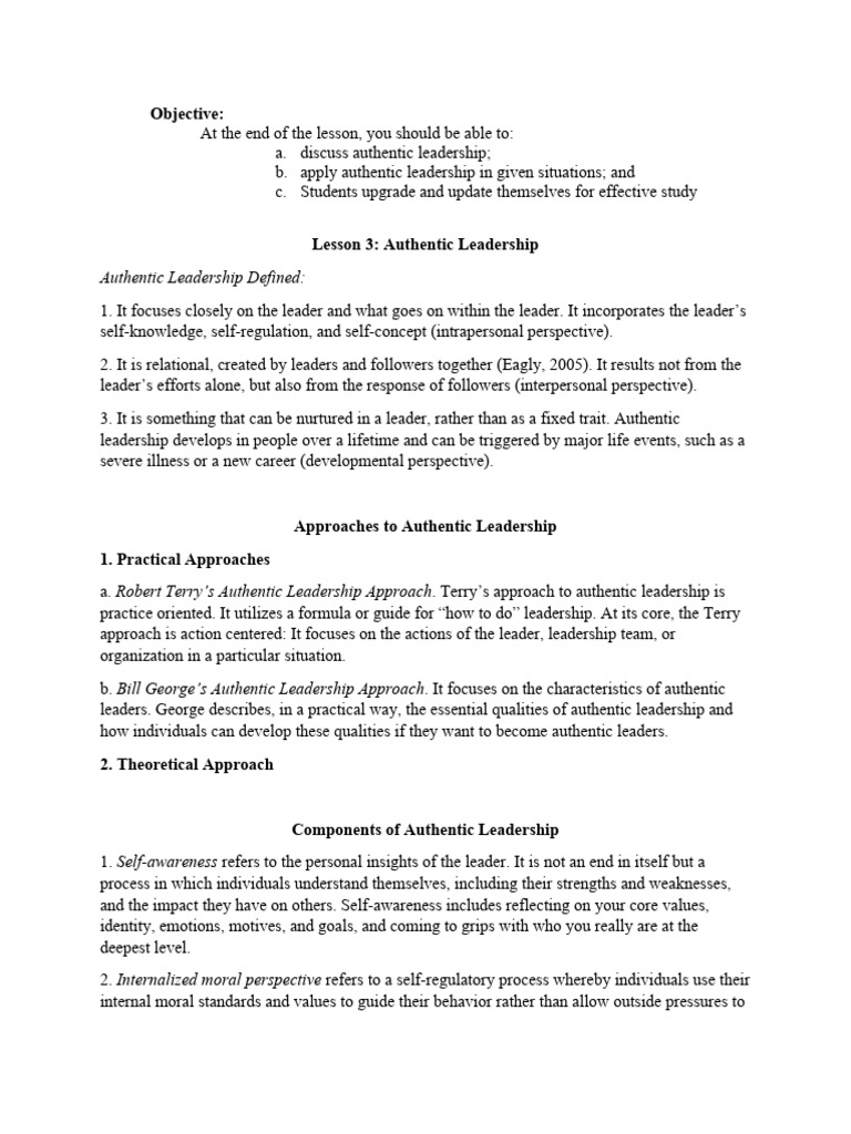 Authentic Leadership Pdf