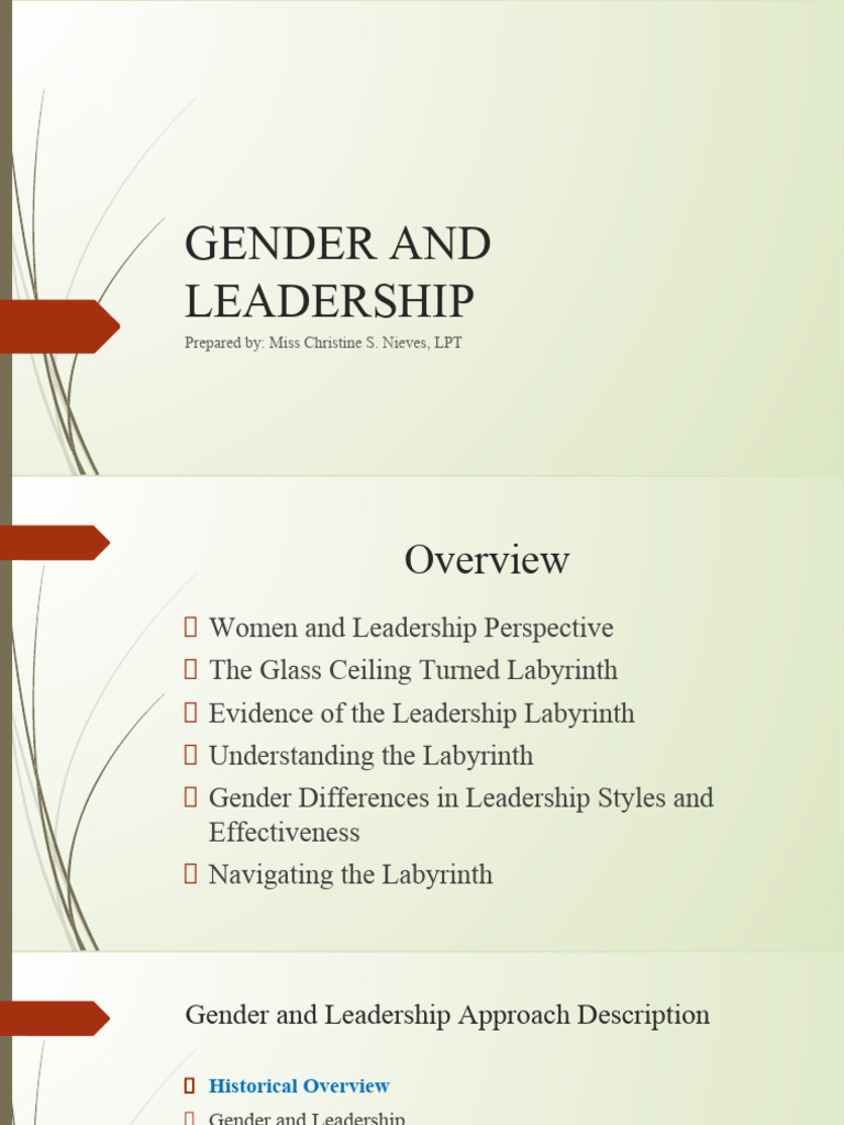 Gender and Leadership | PDF | Leadership | Gender Studies