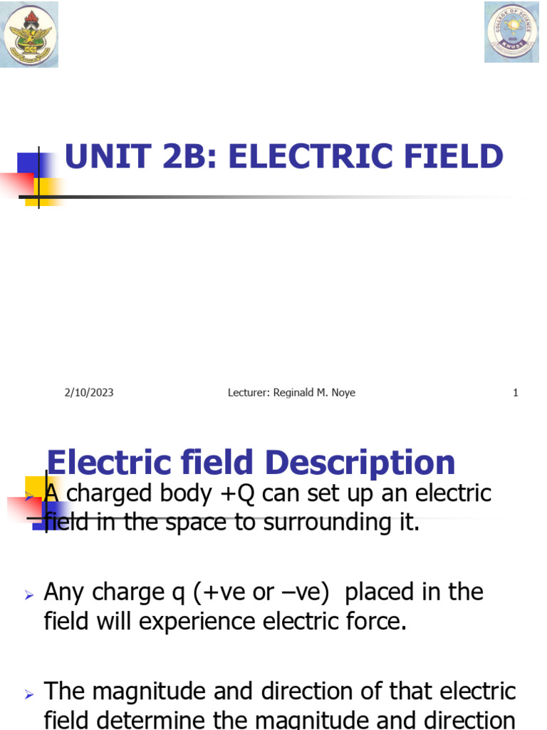 UNIT 2B Electric Field-2 | PDF | Electric Field | Dipole