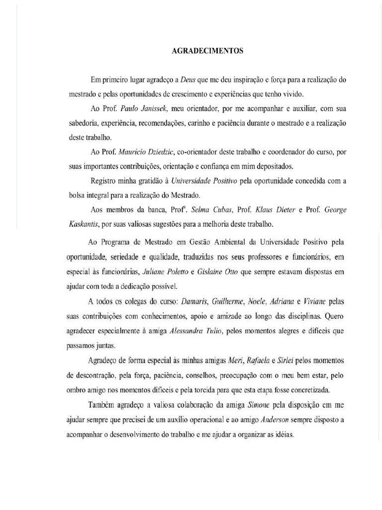 Agradecimento | PDF