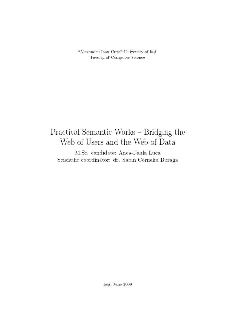 Practical Semantic Works Bridging The Web Of Users And The Web Of Data Pdf Resource 