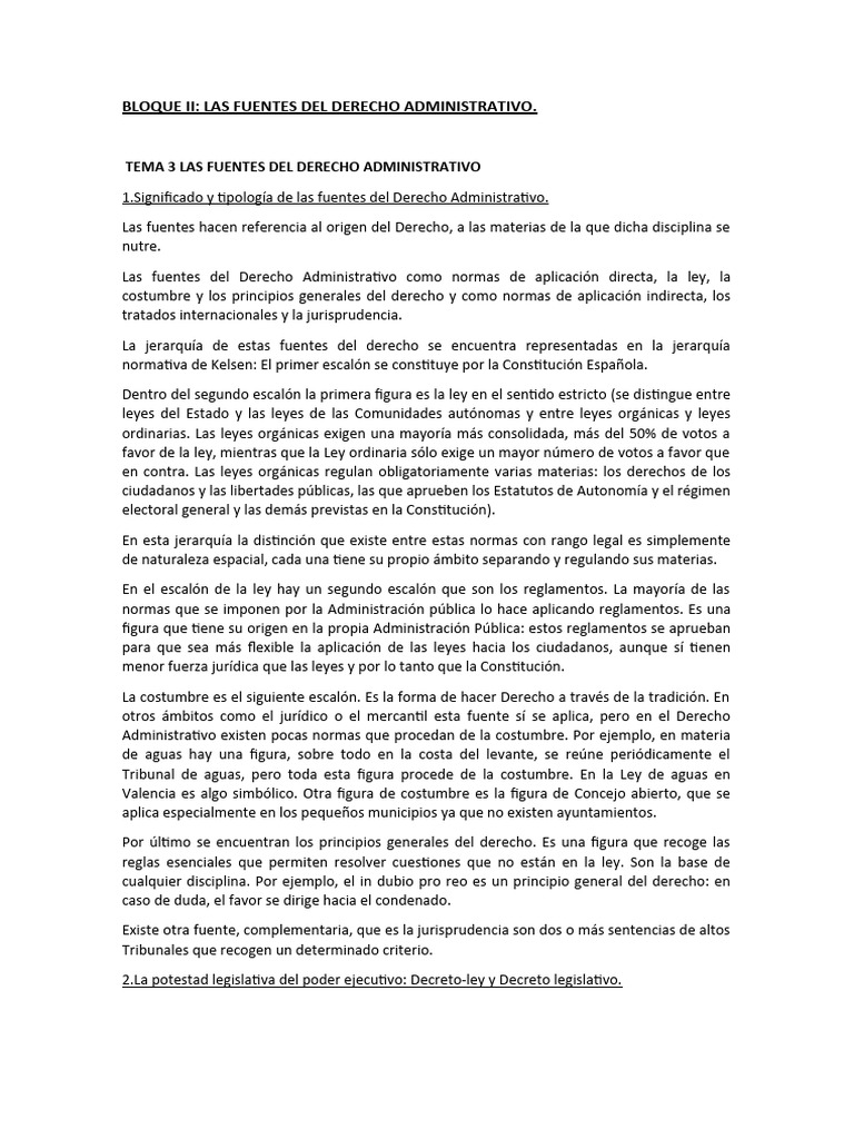 TEMA 3. Fundamentos de Derecho Administrativo | PDF