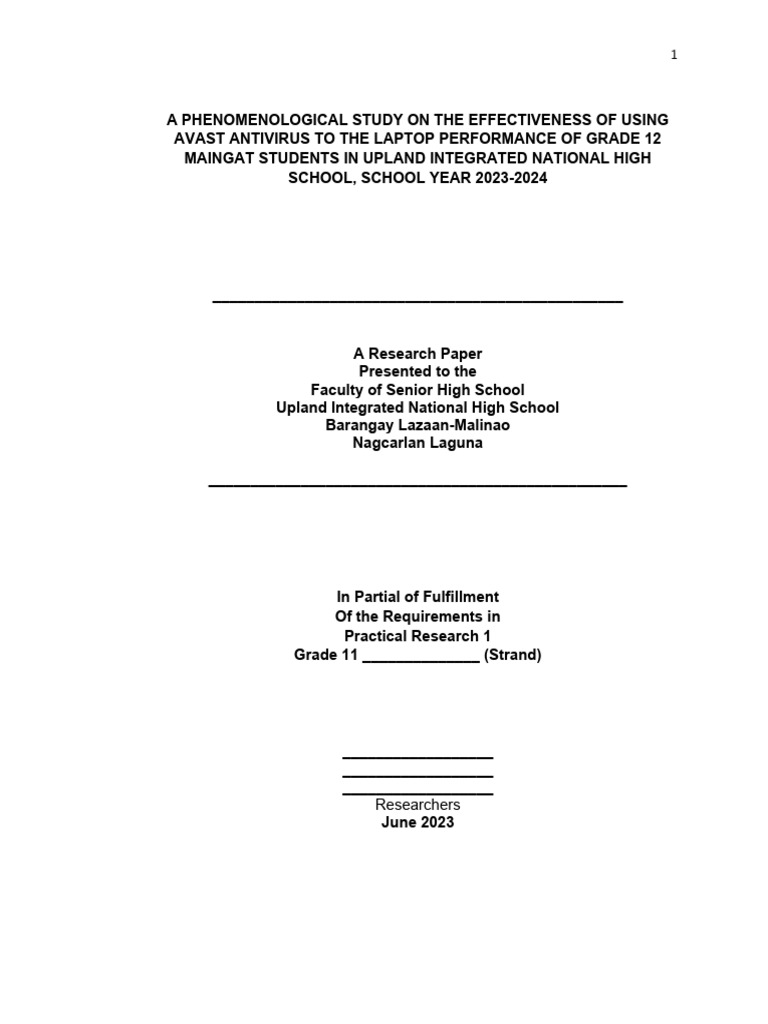 Revised-Chapter-1-Format-2023-2024 | PDF