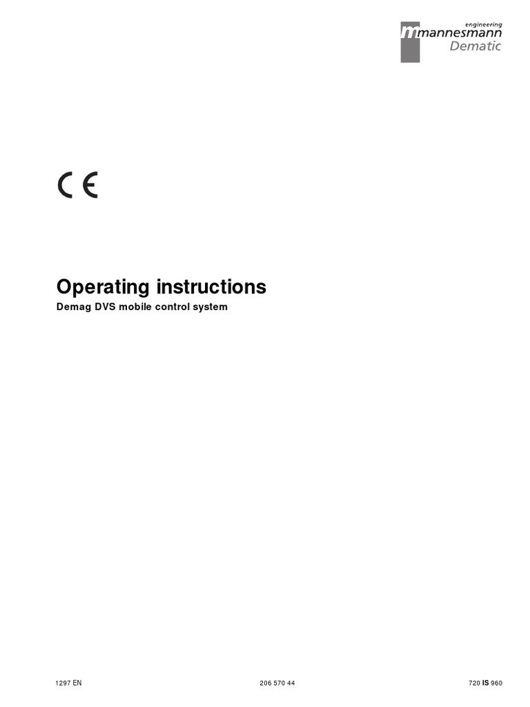 Demag DVS Mobile Control System Manual | PDF | Computers | Technology ...