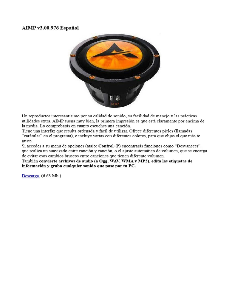 AIMP v3.00.976 Español | PDF