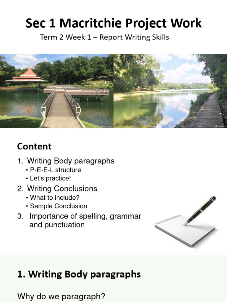 Sec 1 PW - Report Writing Skills (PEEL Structure) | PDF | Water Quality ...