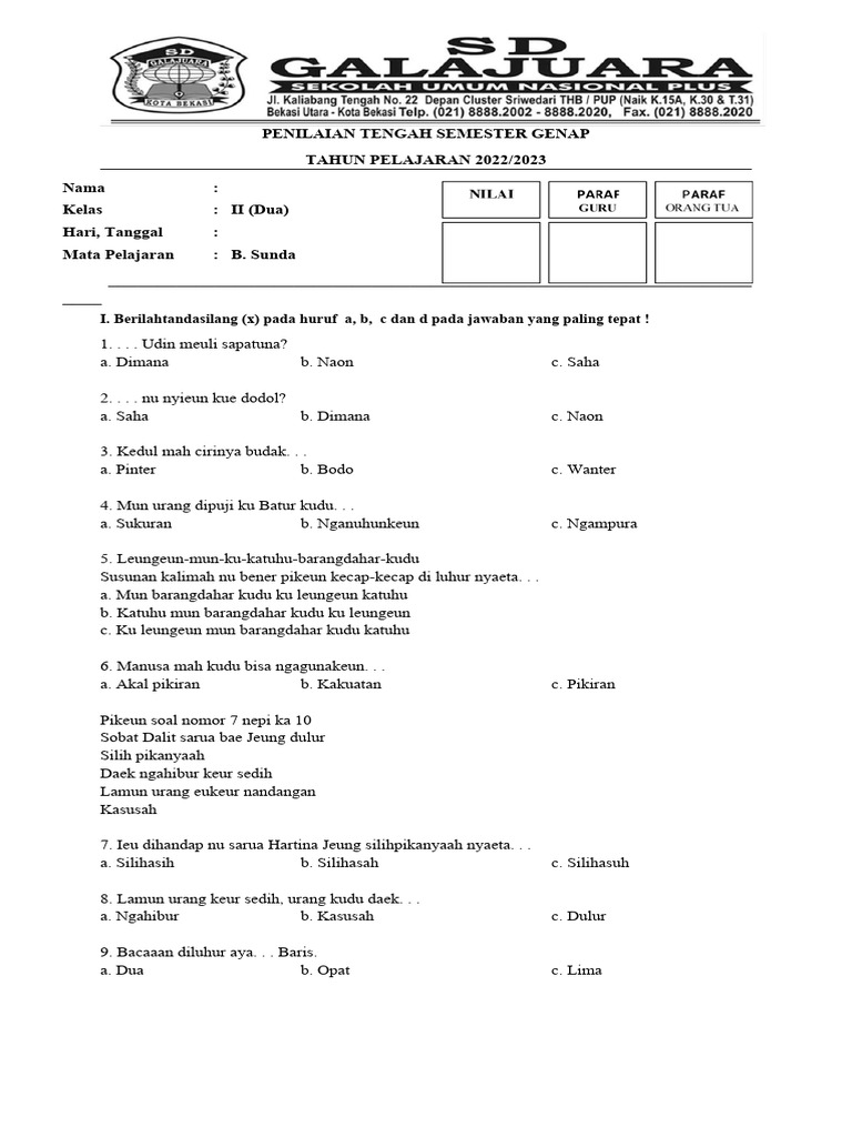 Bahasa Sunda Kelas 2 Pdf