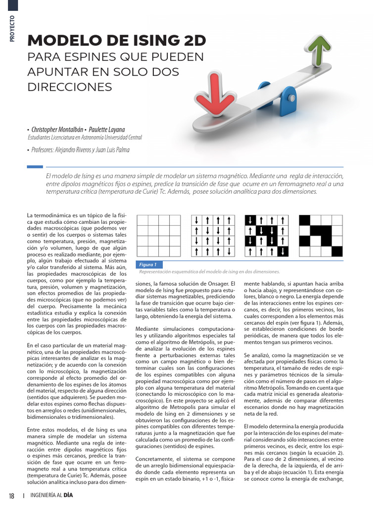 Modelo Ising 2d | Descargar gratis PDF | Física | Ciencias fisicas
