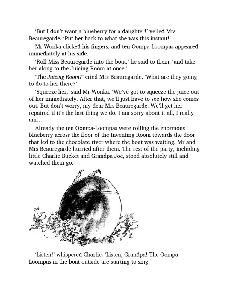 Juicing Room Scene in Charlie's Adventure | PDF