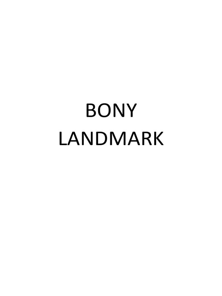 All Bony Landmark | PDF | Vertebra | Limbs (Anatomy)