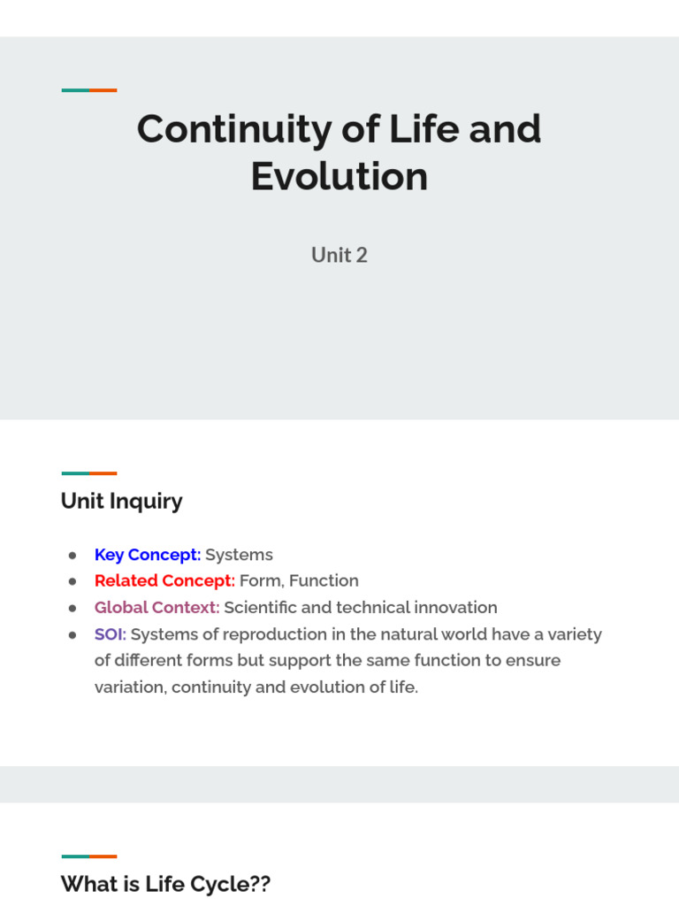 Continuity of Life and Evolution | PDF | Reproductive System | Spore