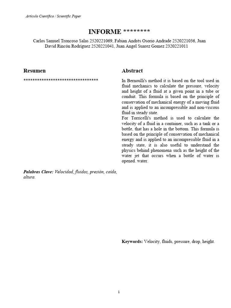 Modelo de Informe | PDF