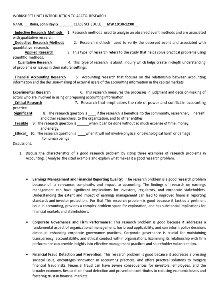 Accounting Research Methods | PDF | Methodology | Corporate Governance