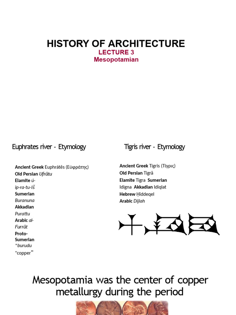 Lecture 3 Mesopotamia Architecture | PDF | Mesopotamia | Hammurabi