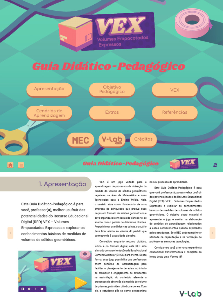 Guia Didatico Pedagogico Vex | PDF | Pedagogia | Aprendizado