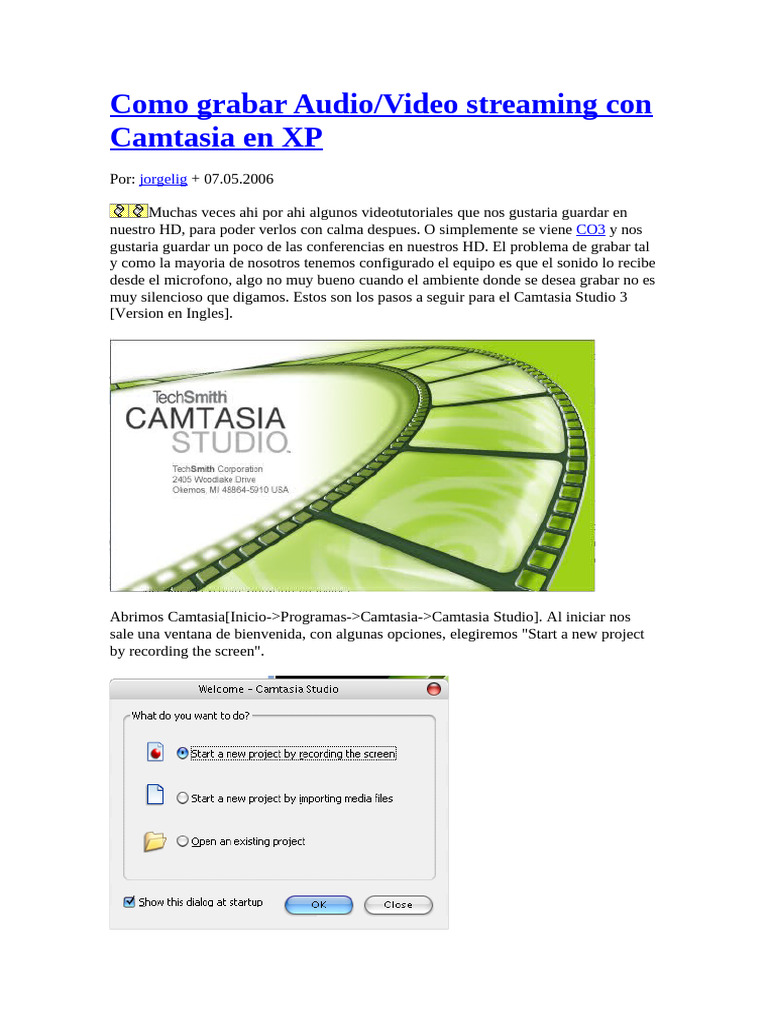 Camtasia Tutorial | PDF | Archivo de computadora | Multimedia