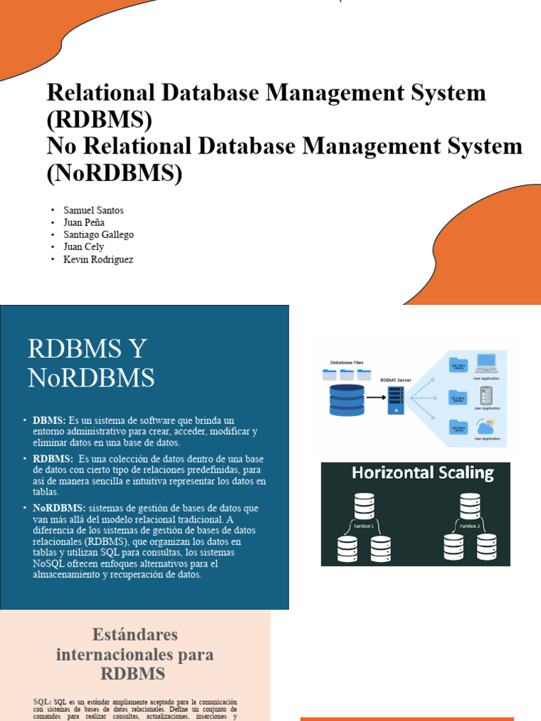 RDBMS vs NoRDBMS: Comparativa y Usos | PDF | Bases de datos | SQL