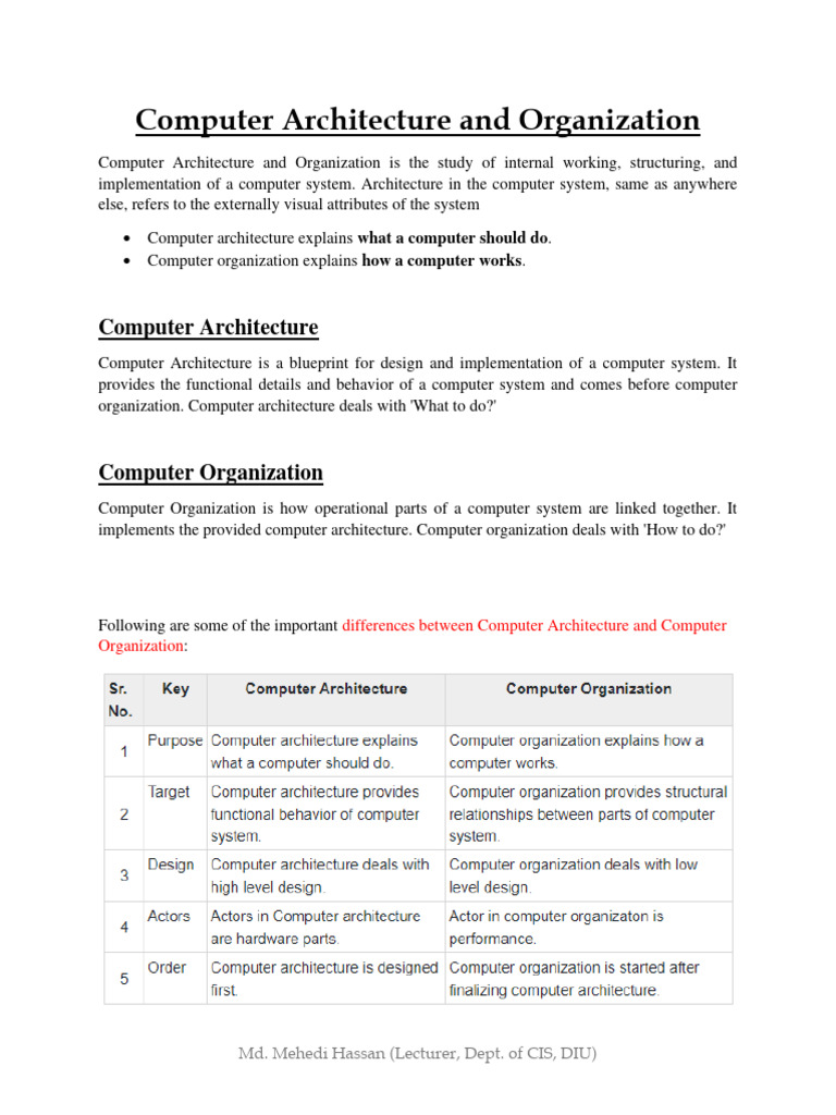 Computer Architecture and Organization | PDF | Computer Data Storage | Central Processing Unit