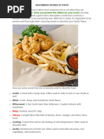 Food Tasting Evaluation Sheet | PDF