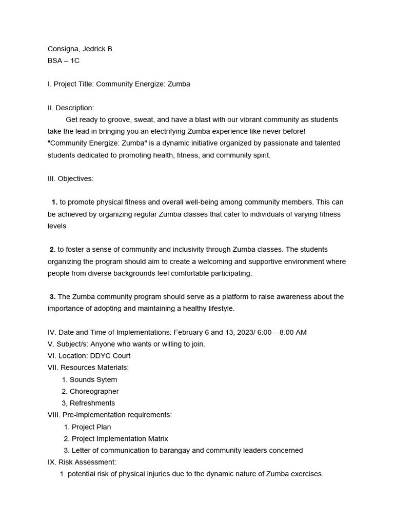 Project Plan - Jed | PDF