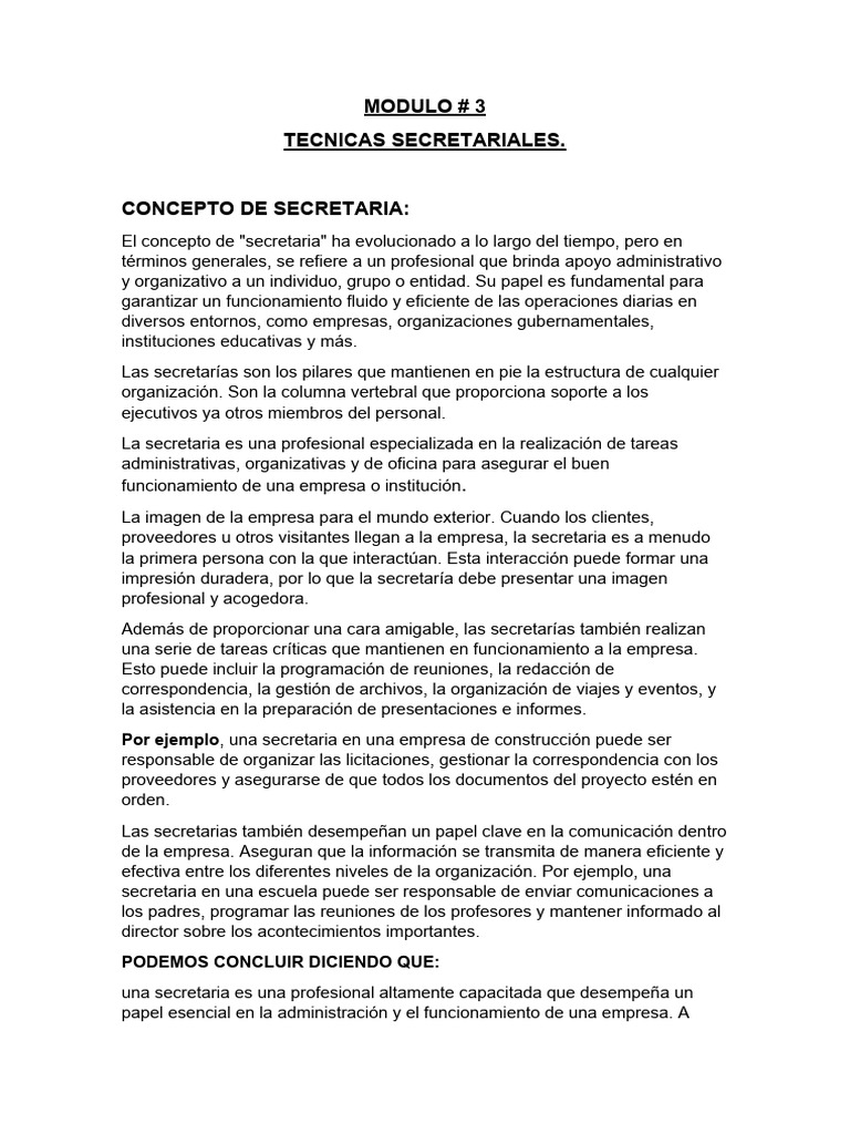 Modulo3 (Tecnica Secretariales) | PDF | Seguridad de información | Business