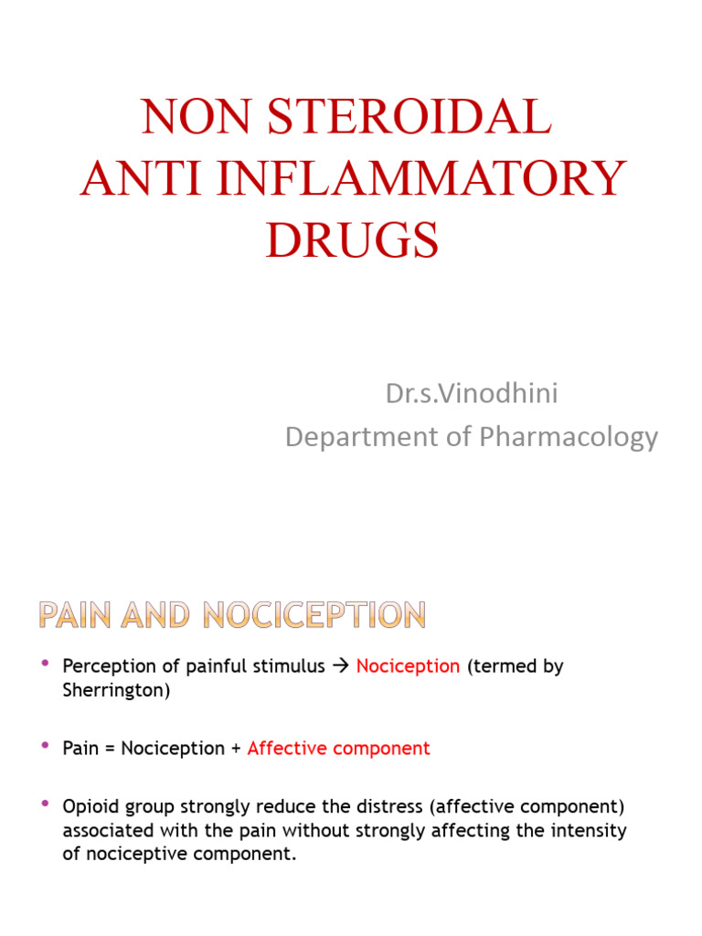 NSAIDS PPT For MBBS | PDF | Nonsteroidal Anti Inflammatory Drug | Aspirin