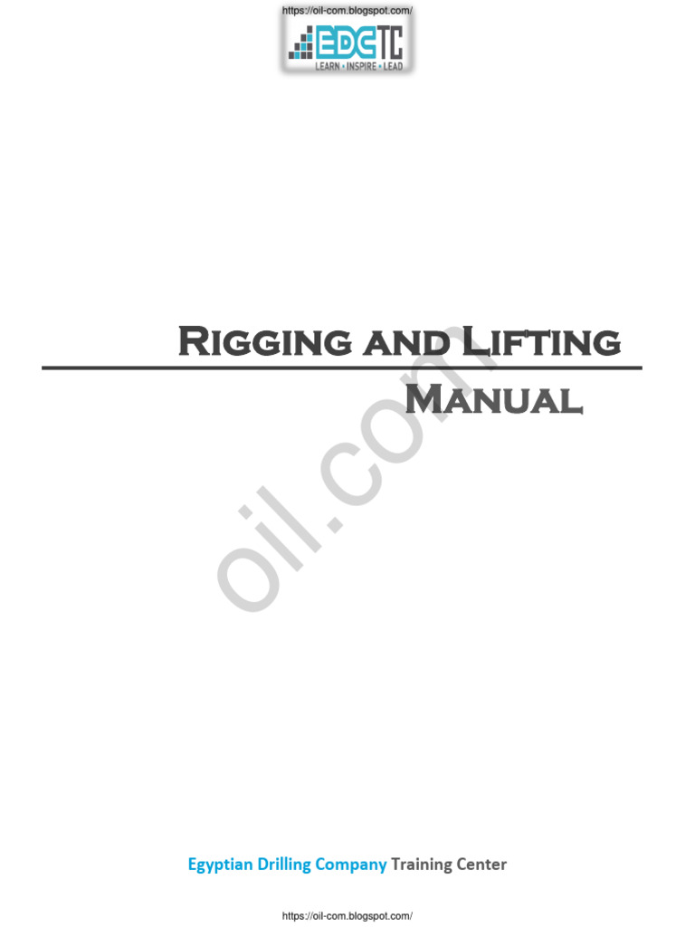 Rigging and Lifting Manual Guide | PDF | Crane (Machine) | Rope