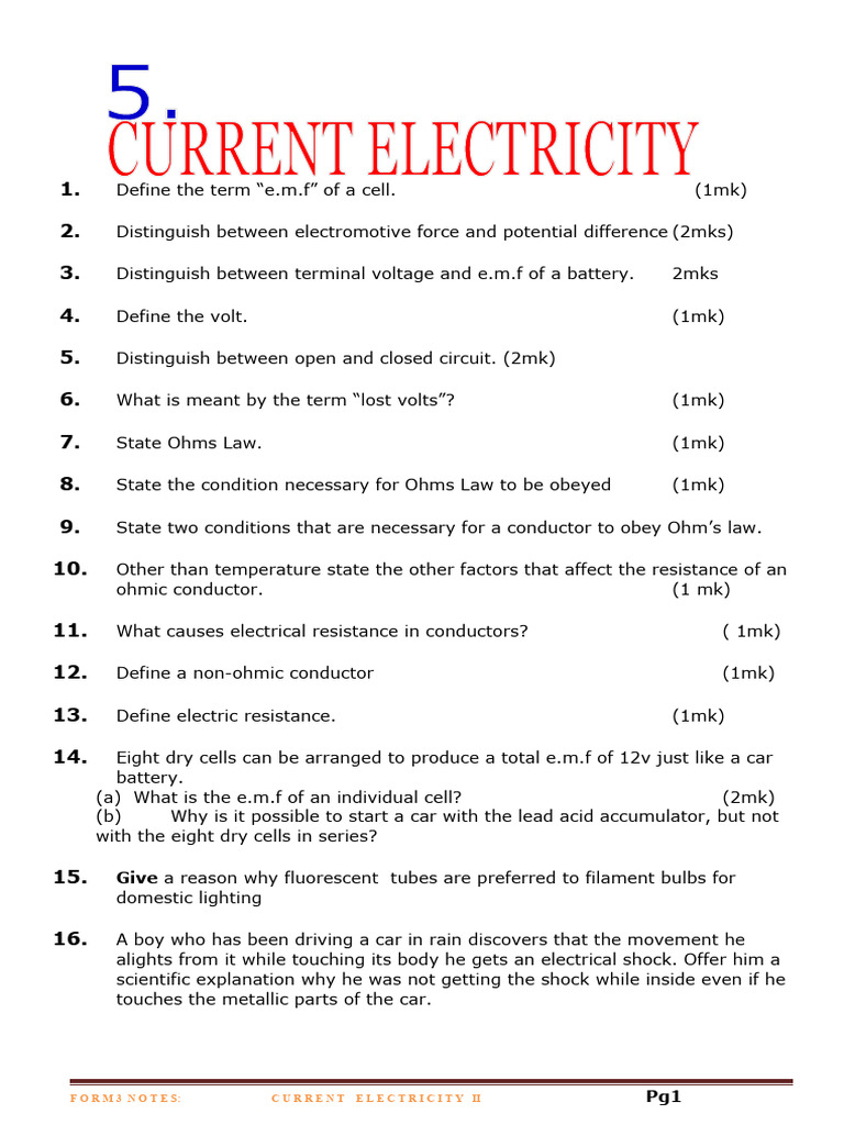3.4 Current Electricity Ii | PDF | Science & Mathematics | Computers