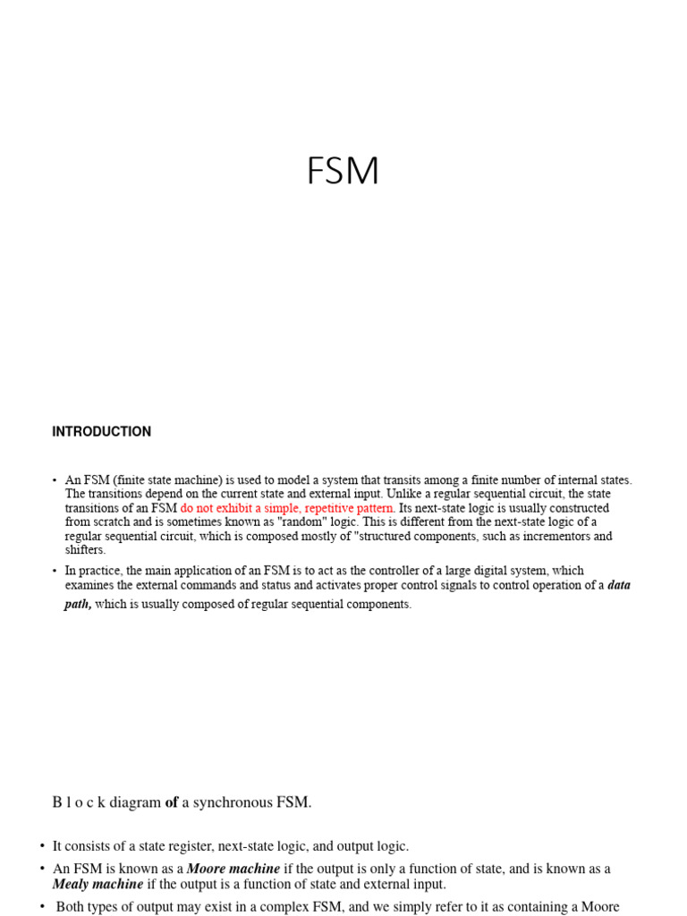 FSM | PDF | Teaching Methods & Materials