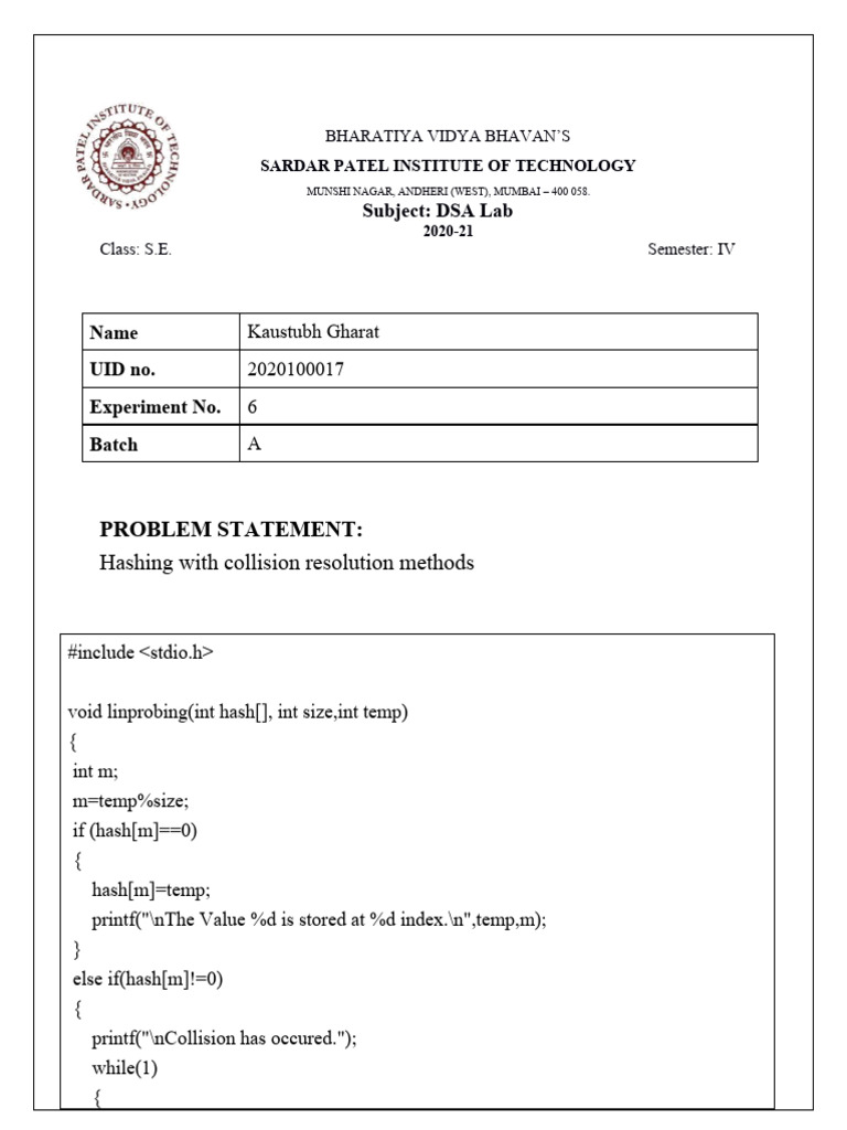 Etrx 17 Dsa Exp 6 | PDF