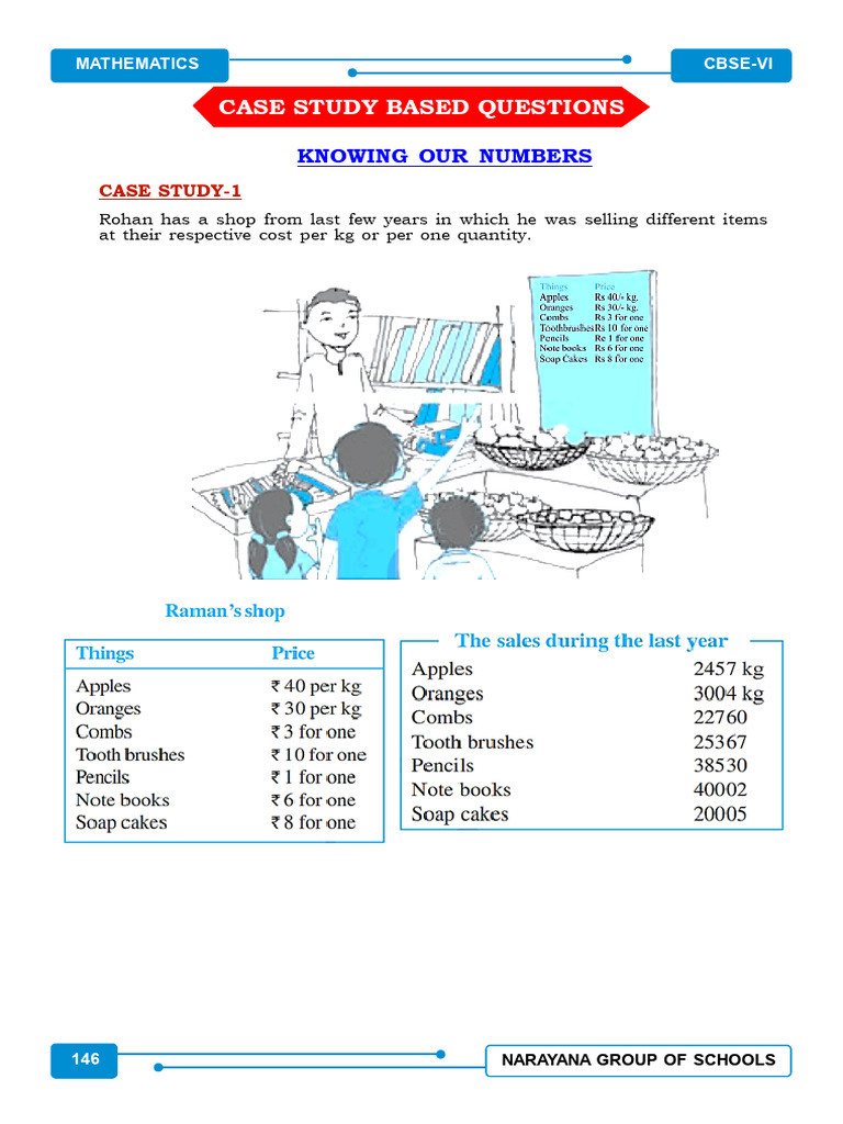 Cbse - Vi - Math - Case Study Questions | PDF | Triangle | Perpendicular
