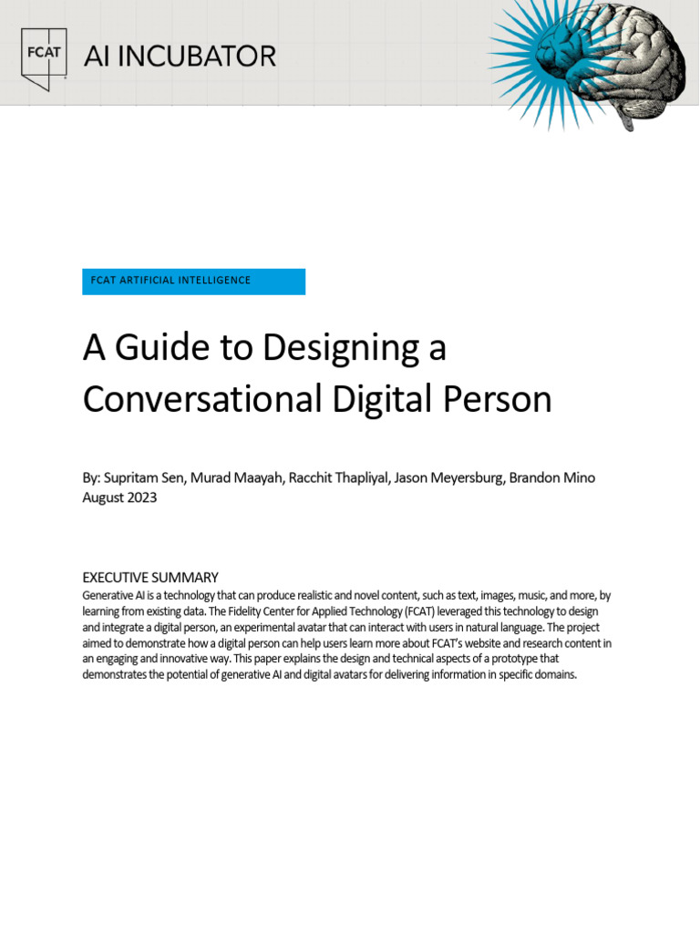 A Guide To Designing A Conversational Digital Human Avatar | PDF ...