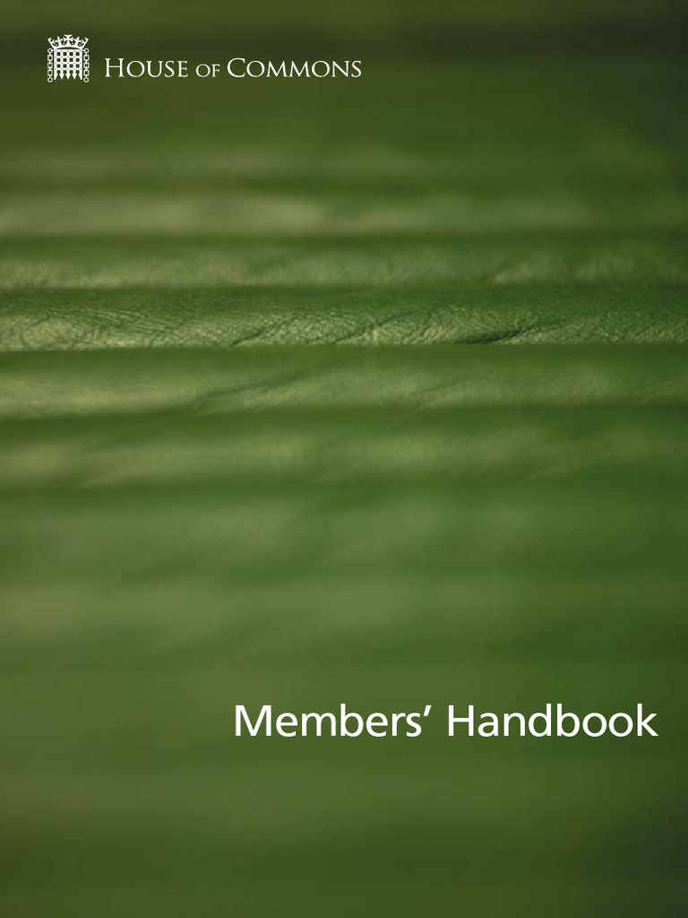 Members' Handbook for Parliament Services | PDF