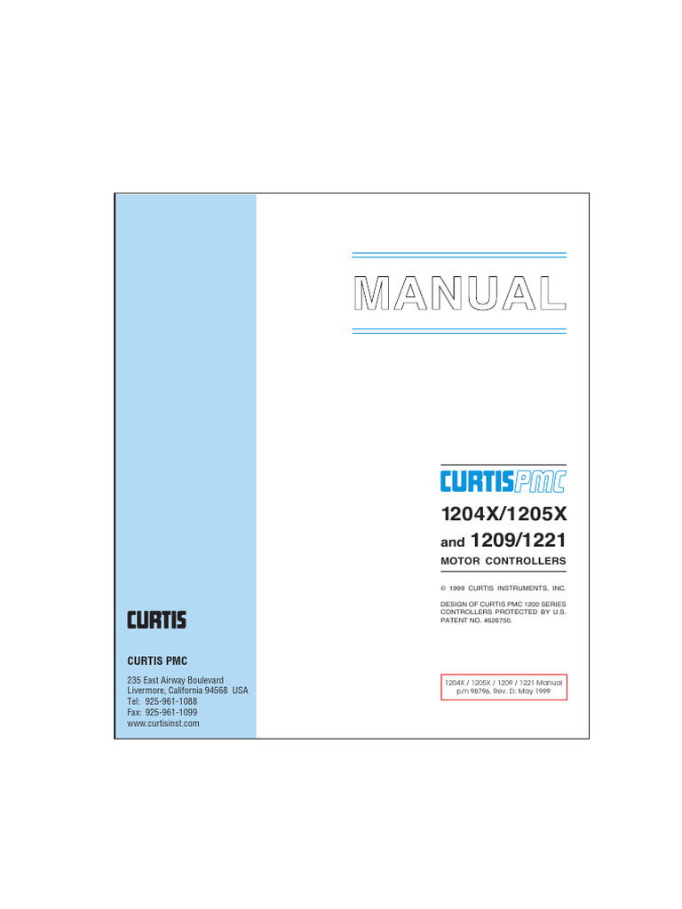 Controlador CURTIS PMC1 | PDF | Switch | Electrical Connector
