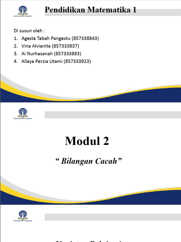 Modul 2 - Pendidikan Matematika 1 - Kelompok 1 | PDF