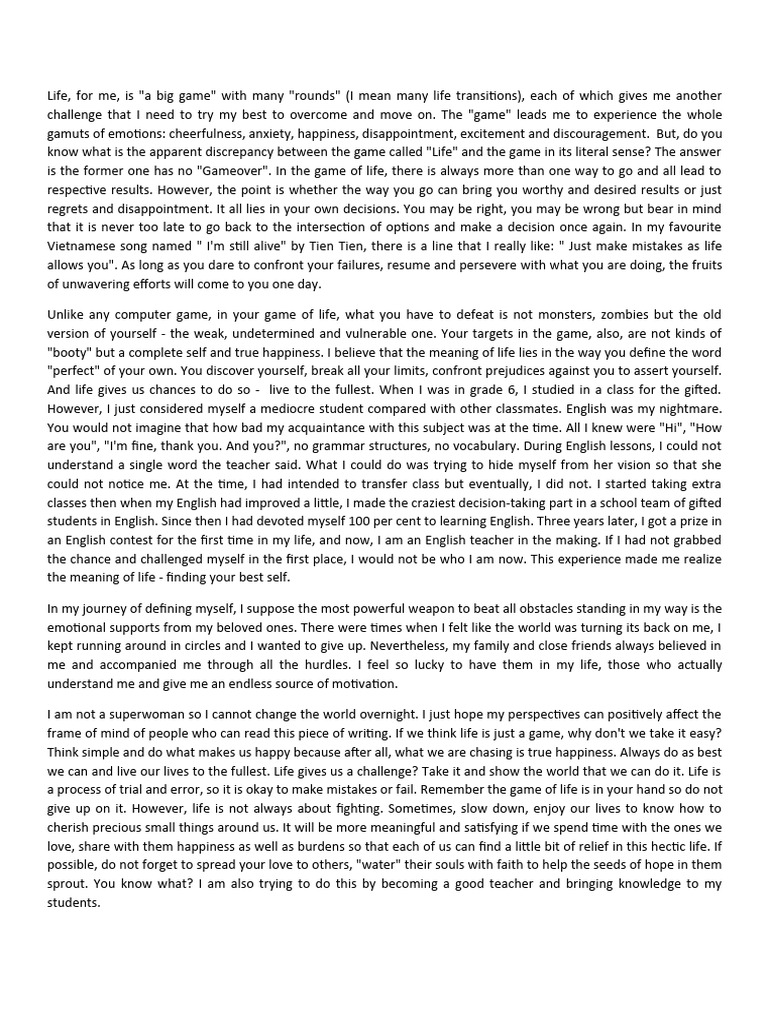 Life 1000 words | PDF