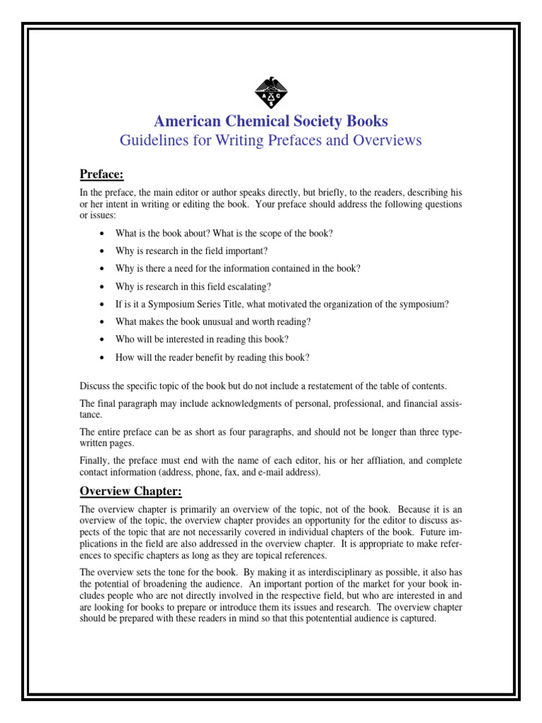 Preface Guidelines | PDF